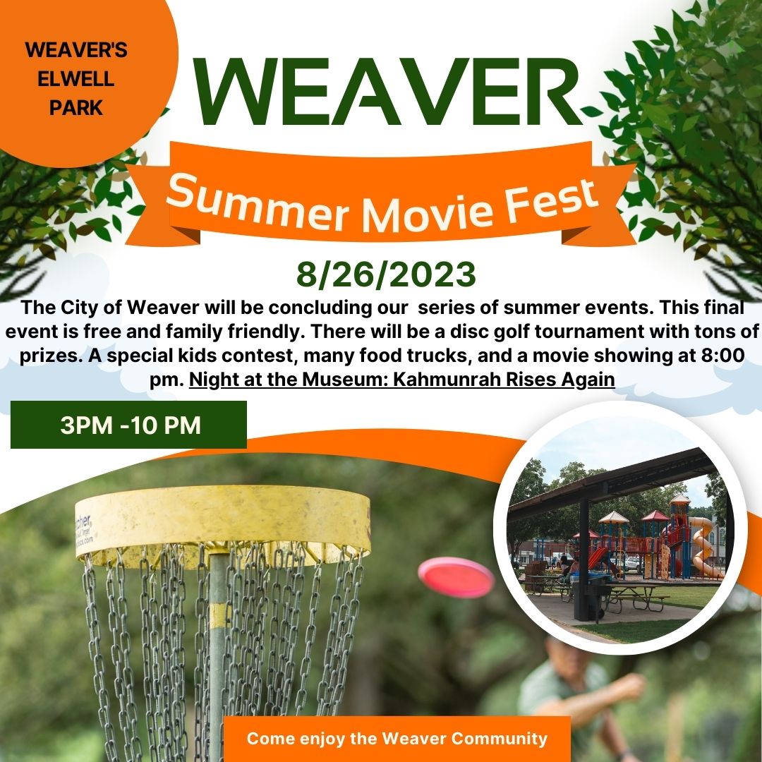 Disc Golf Tournament - The City of Weaver Alabama